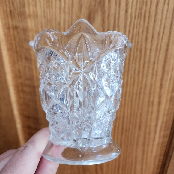 Accents | Antique Eapg Clear Glass Spooner Toltec Pattern | Poshmark